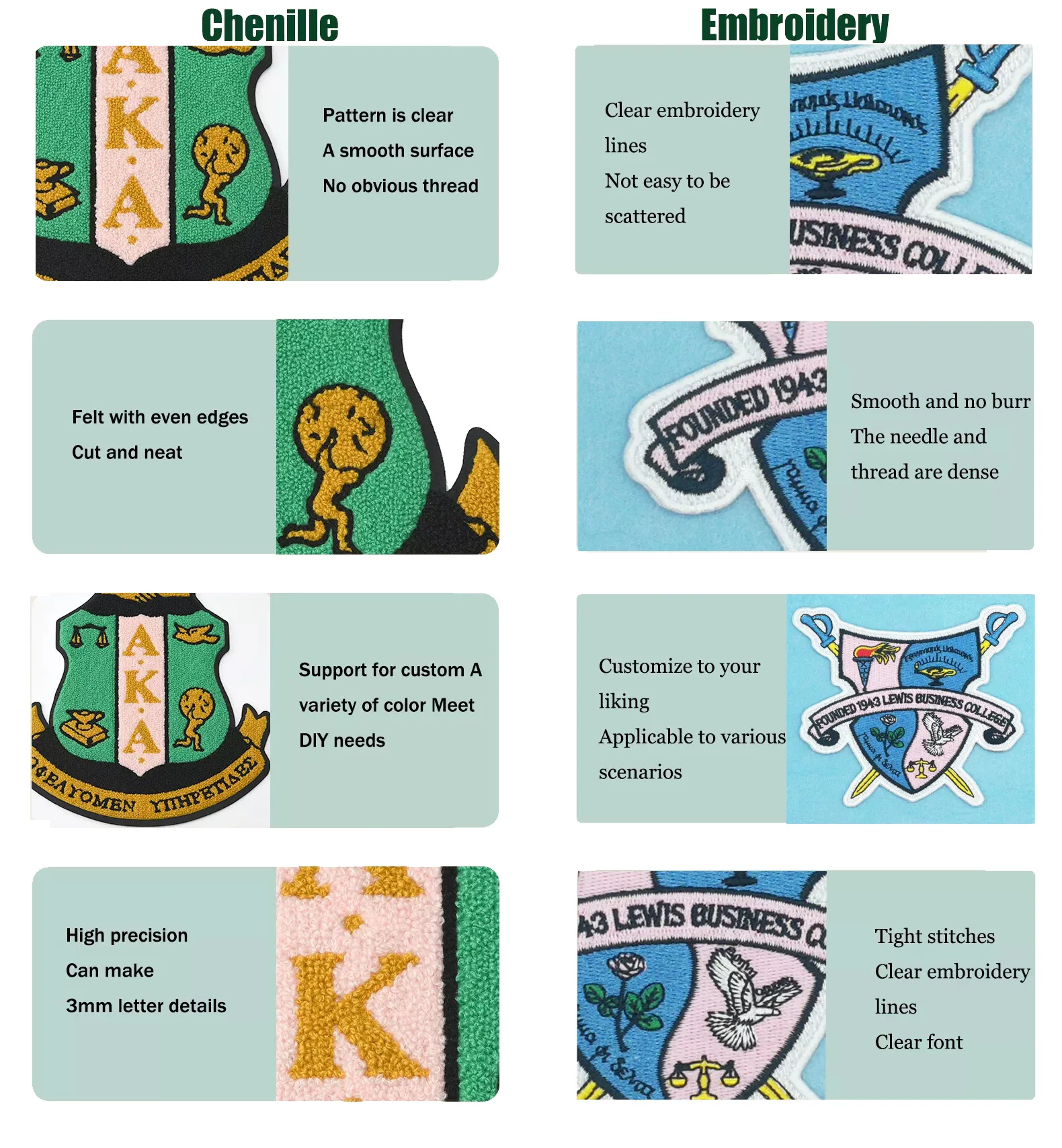 Custom Greek Letter Patches - Sorority and Fraternity