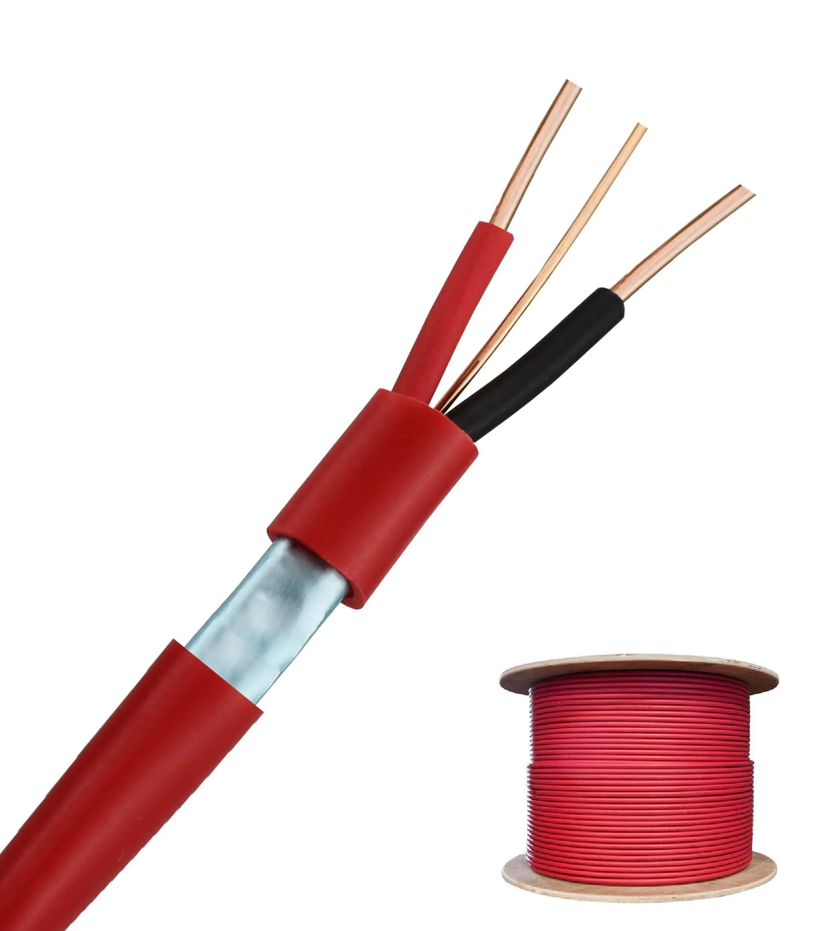 Fire Alarm Cable Pure Copper 2c*1.5mm Fire Cable 2 Cores Fire Rated ...