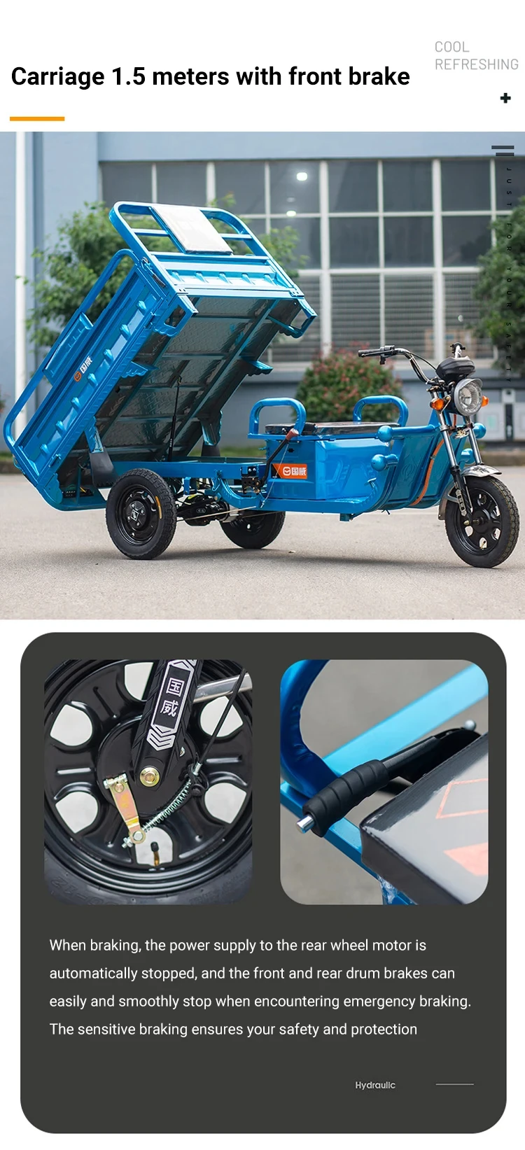 New Electric Tricycle Carrying Goods Pulling Heavy Household Transport ...