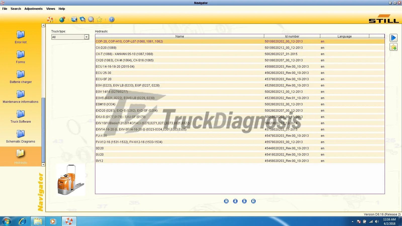 Forklift Scanner Tools For Still Canbox 50983605400 Cable Diagnostic ...