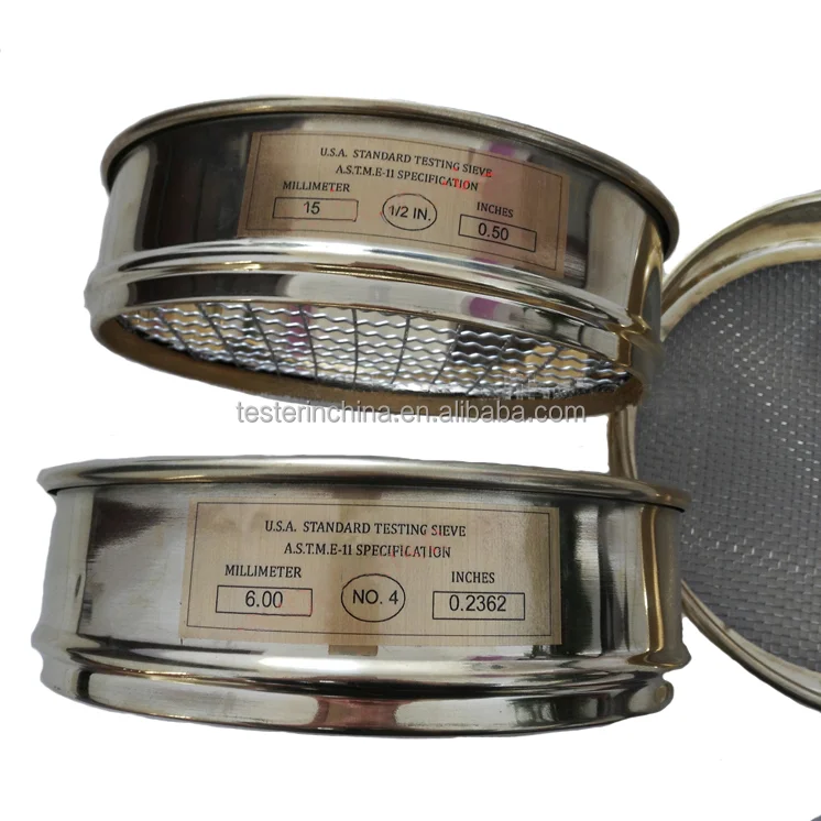 ASTM Standard Lab Woven Wire Mesh Stainless Steel Copper Test Sieve for ...