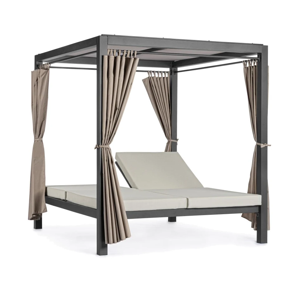 Modern Cosy Resort Outdoor Furniture Outdoor Daybed Sun Bed Aluminum ...