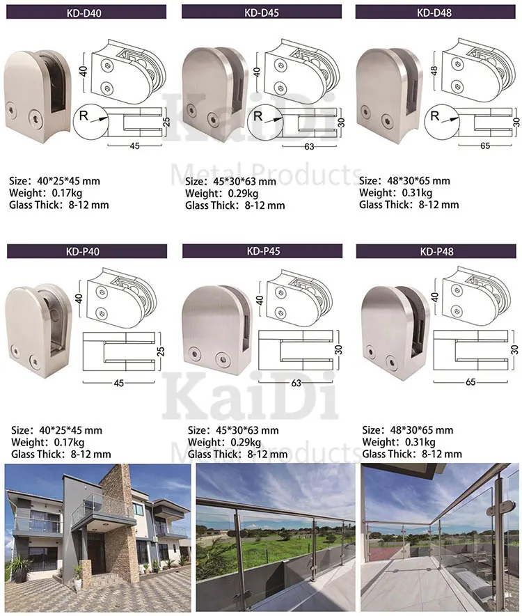 Balustrades Fittings Glass Railing Handrail Hardware Fixing Clip Glass Stairs Bracket Glass ...