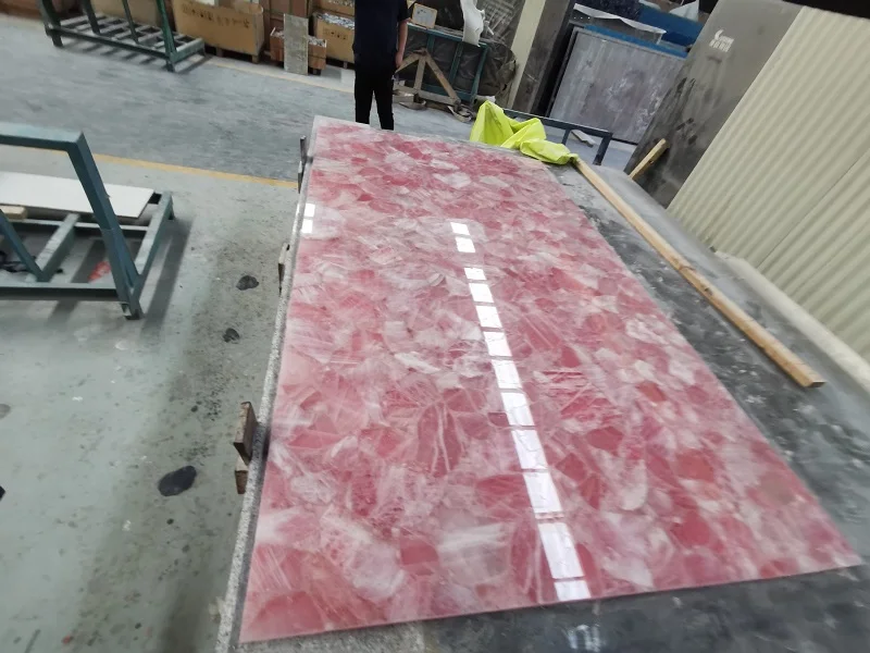 Natural Translucent Pink Onyx Marble Stone Slab Prices