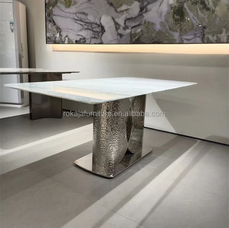 Unique Design Rock Slab Dining Table Simple Rectangular Customized ...