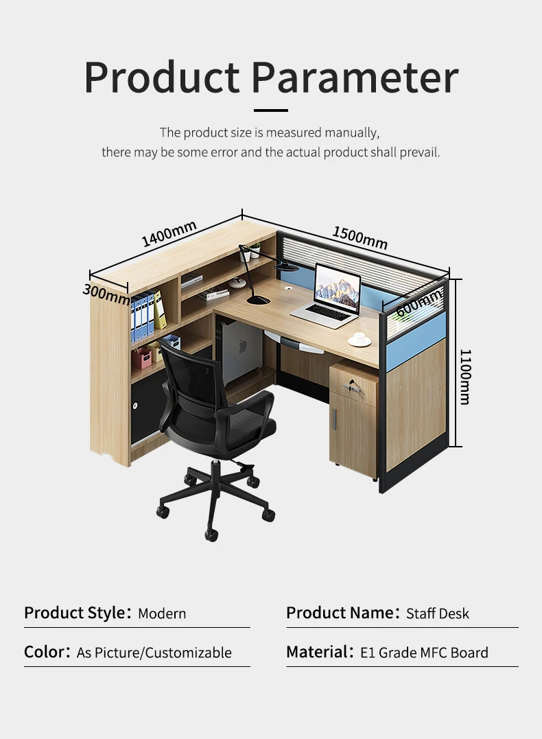 Meja Kantor Meja Kerja Modular Furnitur Kantor Kayu Klasik dengan Laci ...
