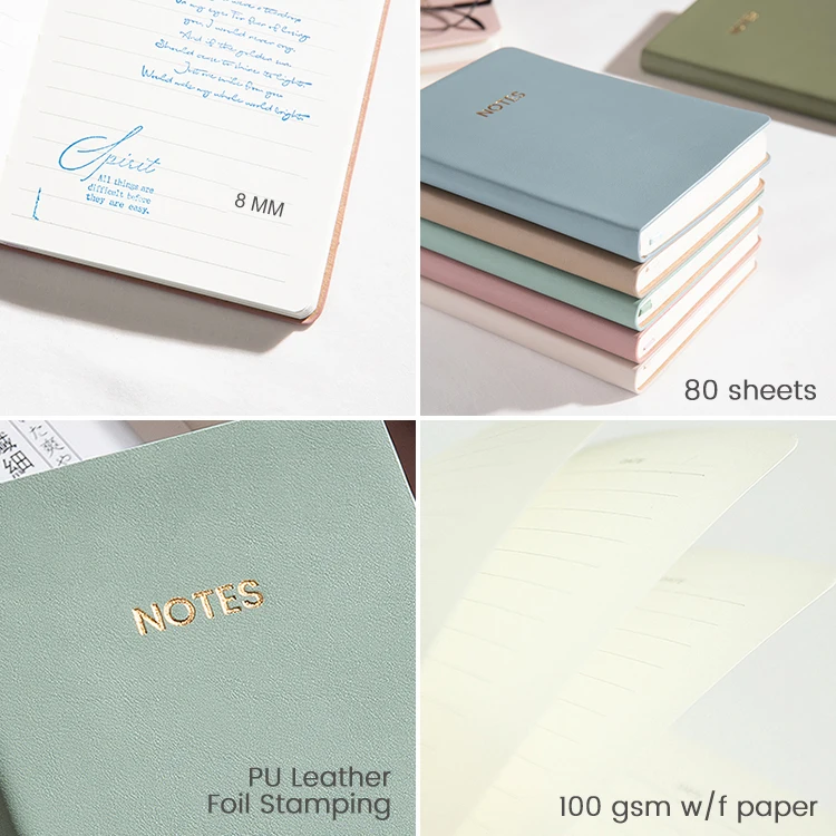 Custom Logo A6 Hardbound Leather Agenda Mini Monthly Weekly Planner ...