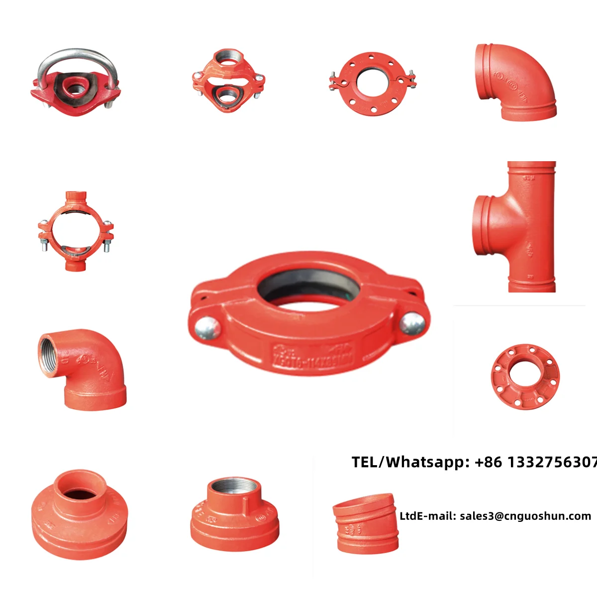 Reduced And Reduced Four-way Trench Pipe Fittings For Fire Fighting ...