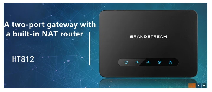 Grandstream IP Phone Voice Gateway Adapter HT812 - 2*8FXS