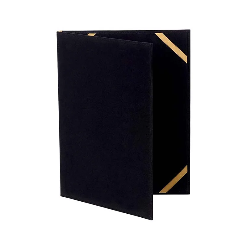 Black Velvet Certificate Holder - Elegant Diploma Case