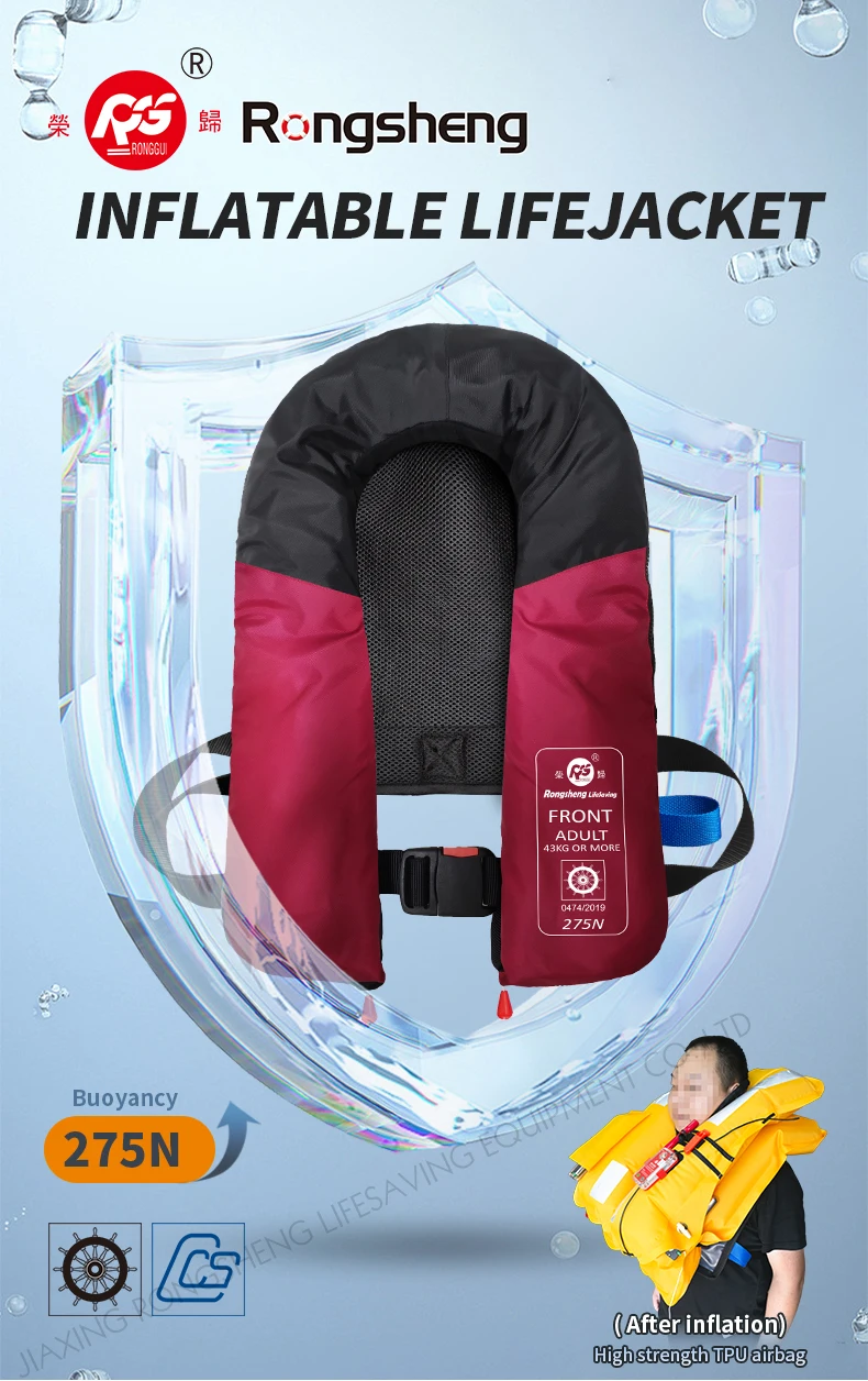 Inflatable Lifejacket Double Chamber 275n Ec Certificate - Buy ...