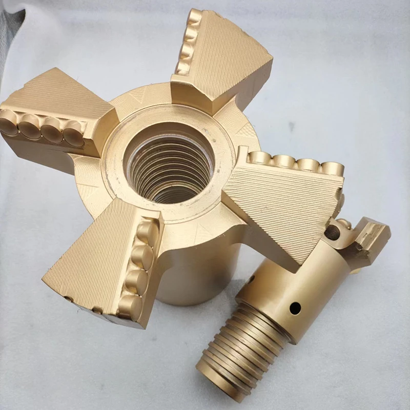 Four Wing Reinforced Water Well Tower Drill Customized Pdc Coreless Bit ...