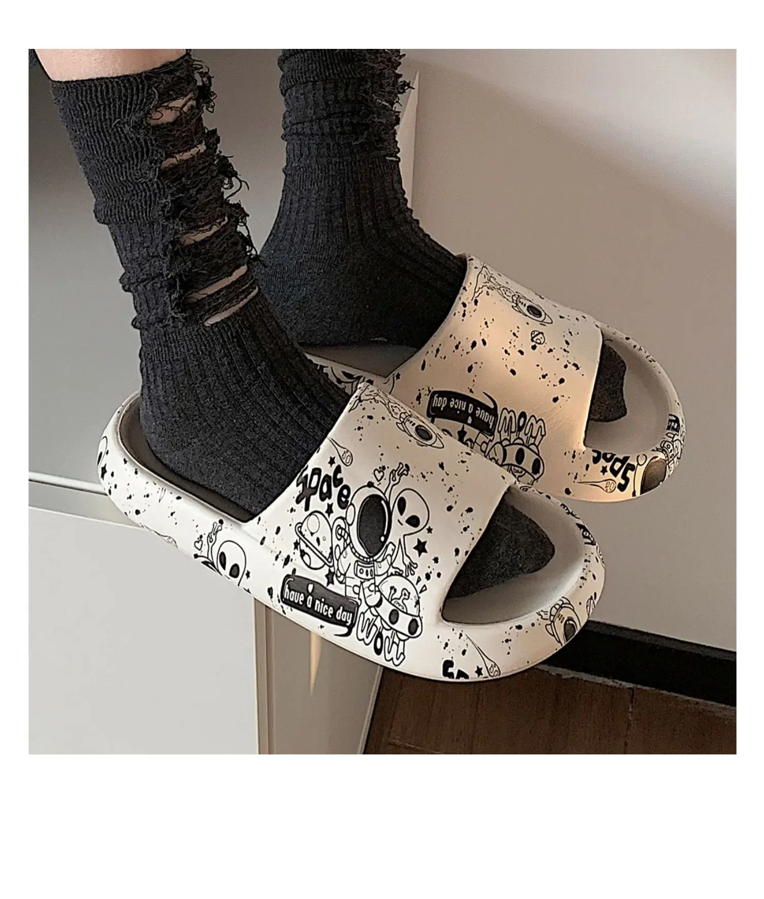 XIXITIAO Alien Pattern Cartoon Women and Men New Fashion Good Quality ...