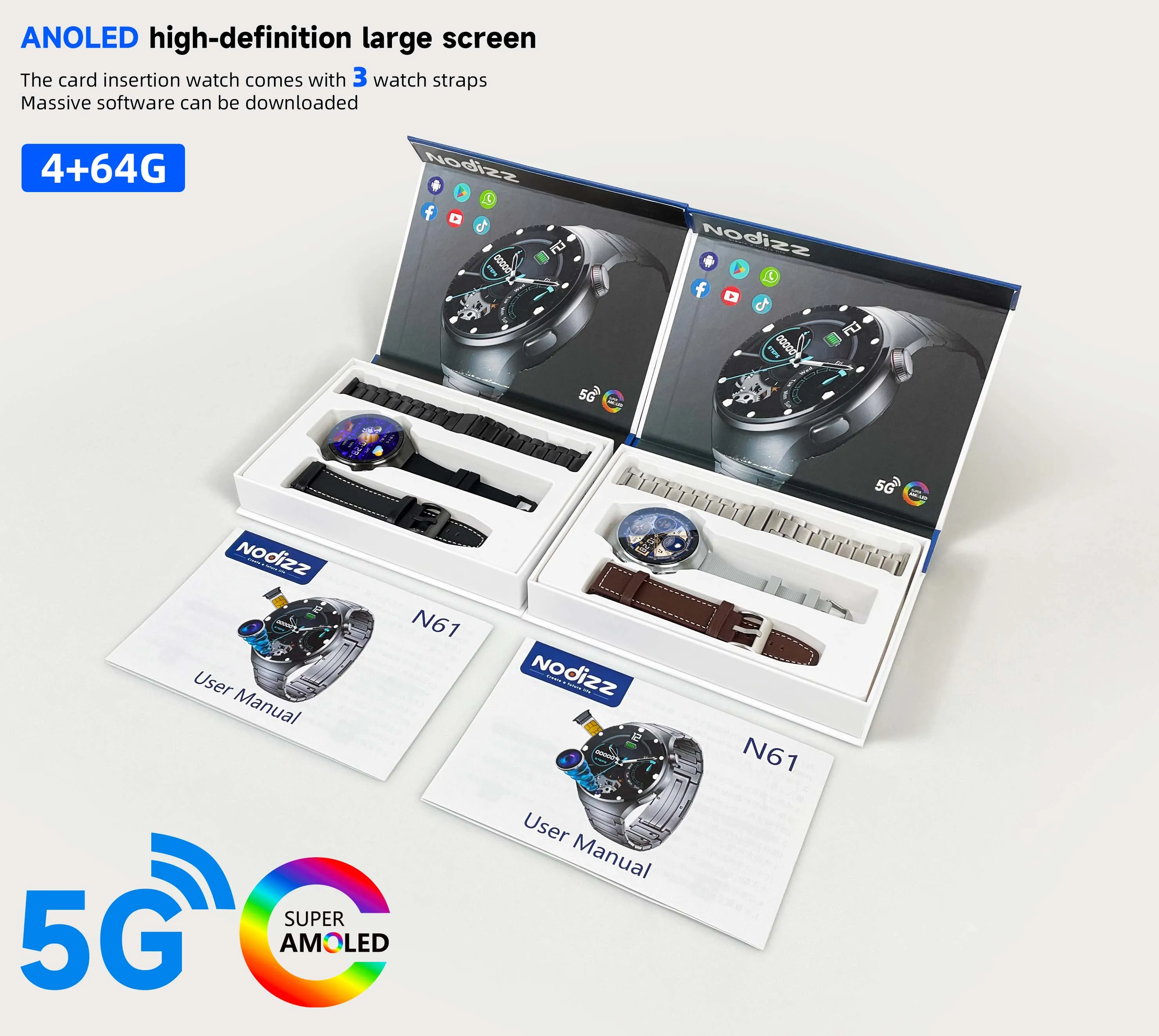 Alibaba.com: N61 Smart Watch with HD large screen, 5G connectivity, and ...