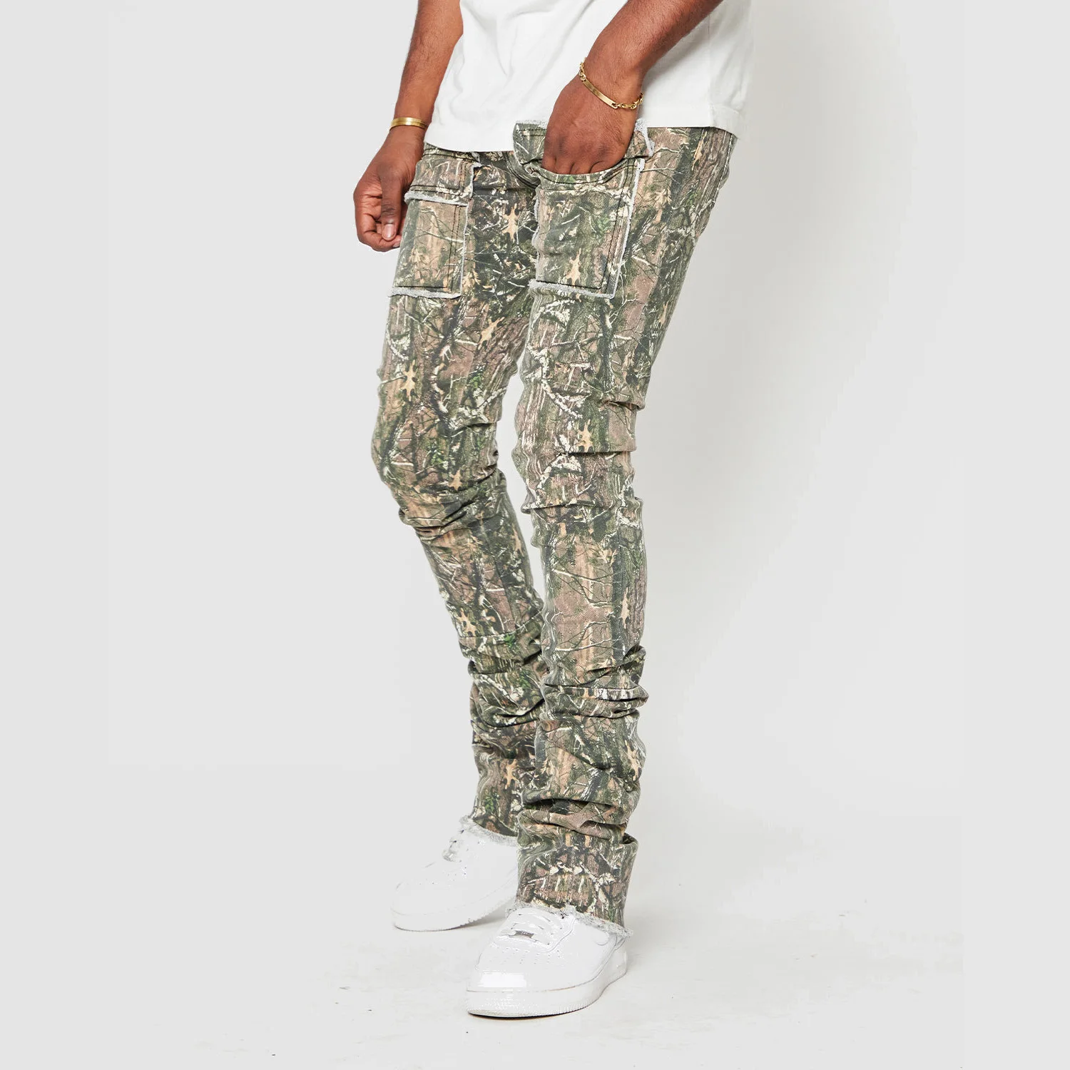 Custom Designers Men Pants - Aeedenim FOREST CARGO INSEAM