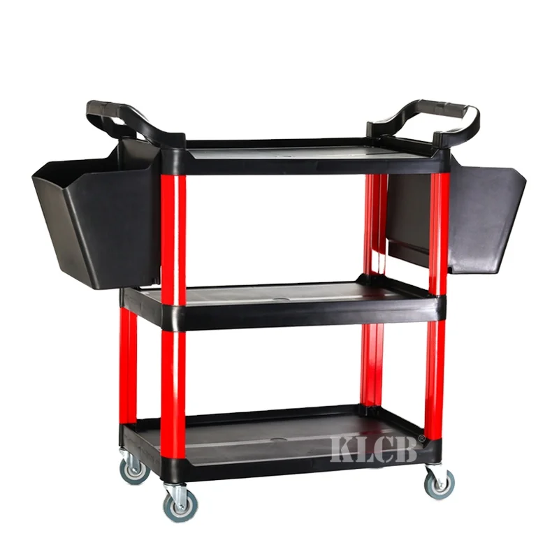 Heavy-duty Three-tier Car Wash Detail Tool Trolley Car Repair Storage ...
