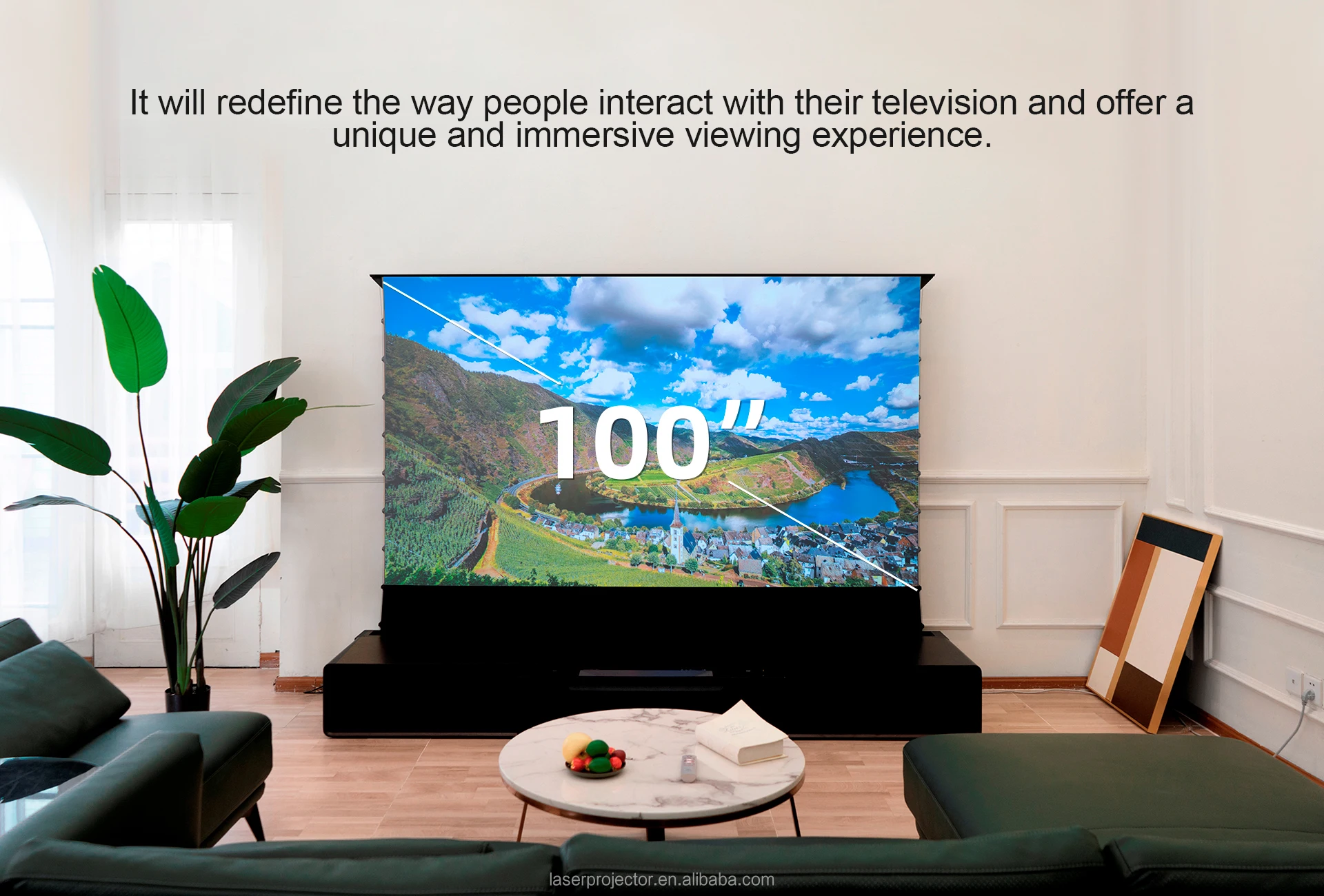 OEM NP Motorized Rollable Laser Tv Cabinet Projecteur 4k Home Cinema ...