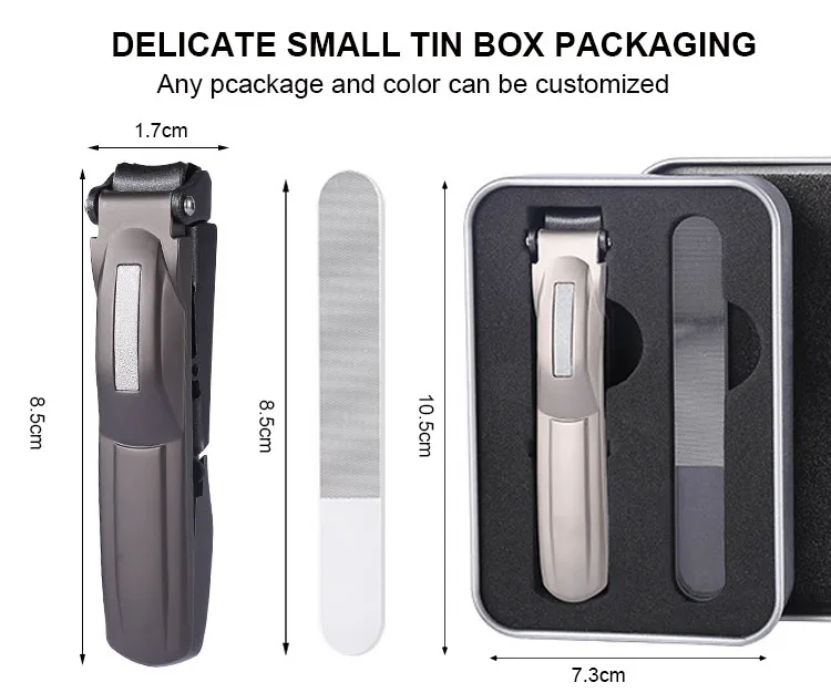 Personalized Men Heavy Duty No Splash Nail Cutter Kit Sharp Stainless ...