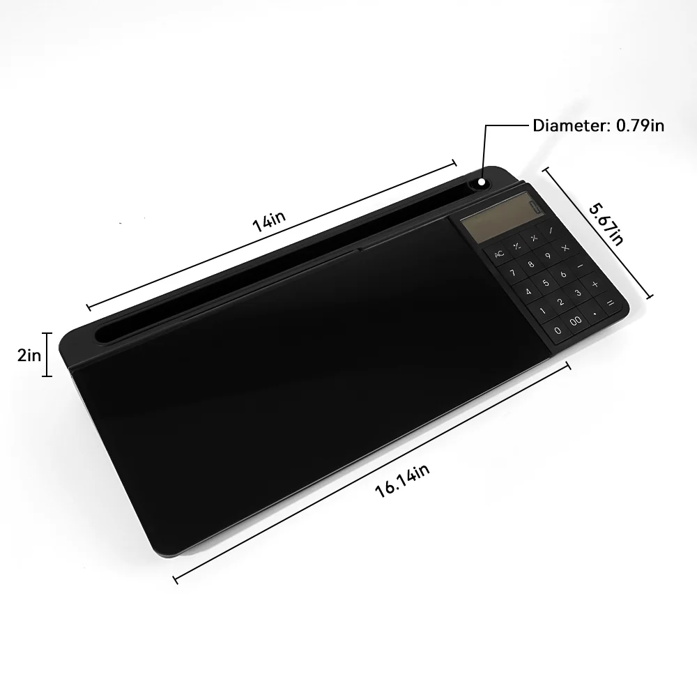 Black Dry Erase Computer Desk Pad Whiteboard Note Board Led Lighting ...