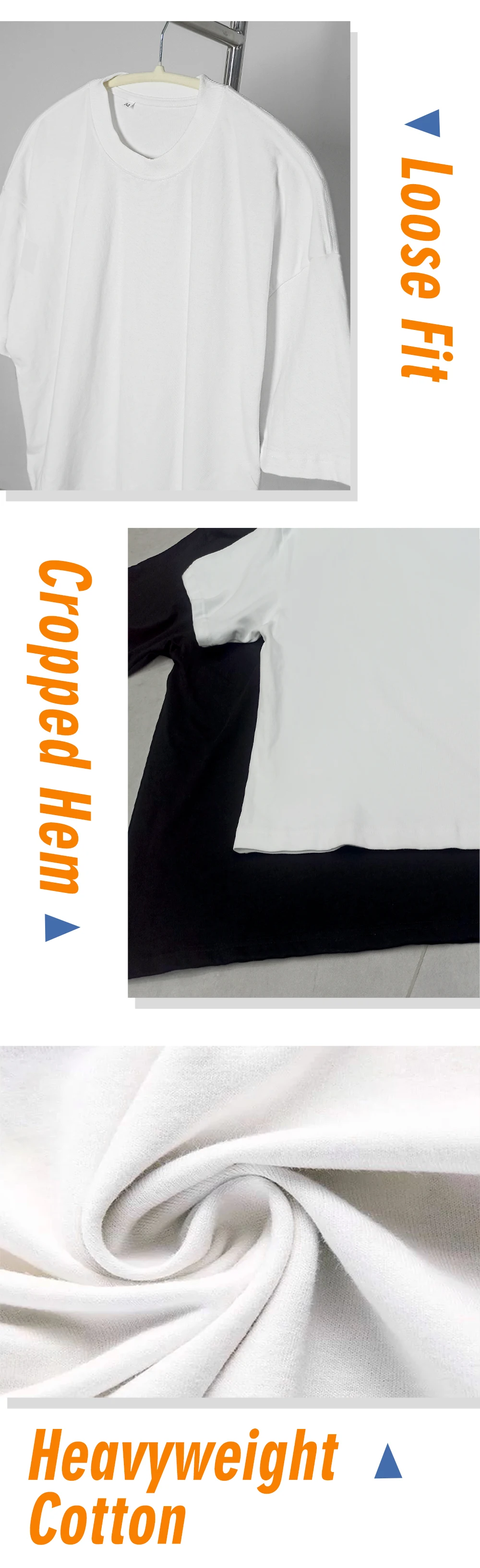 Custom Men's Boxy Fit Tee Shirt - 250-300 GSM Heavyweight 100% Cotton ...