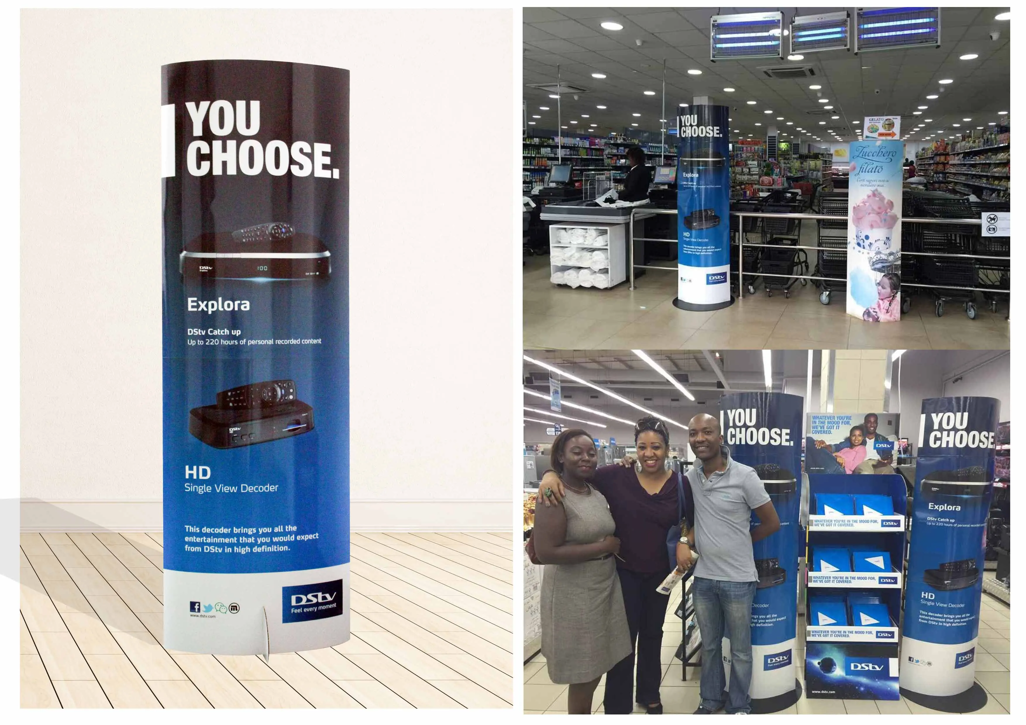 Outdoor Pop up Corrugated Totem Cardboard Standee Display