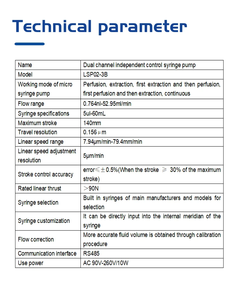 LSP02-3B Syringe Pump - Precision for Lab & Industry