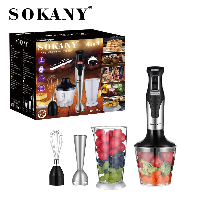 Sokany Home Appliances Stick Blender Fruit Vegetable Kitchen Electric ...