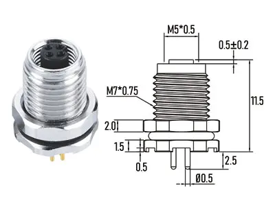 Ip67 Waterproof Aviation Automation Sensor Connector M5 M8 M16 M23 7/8 ...