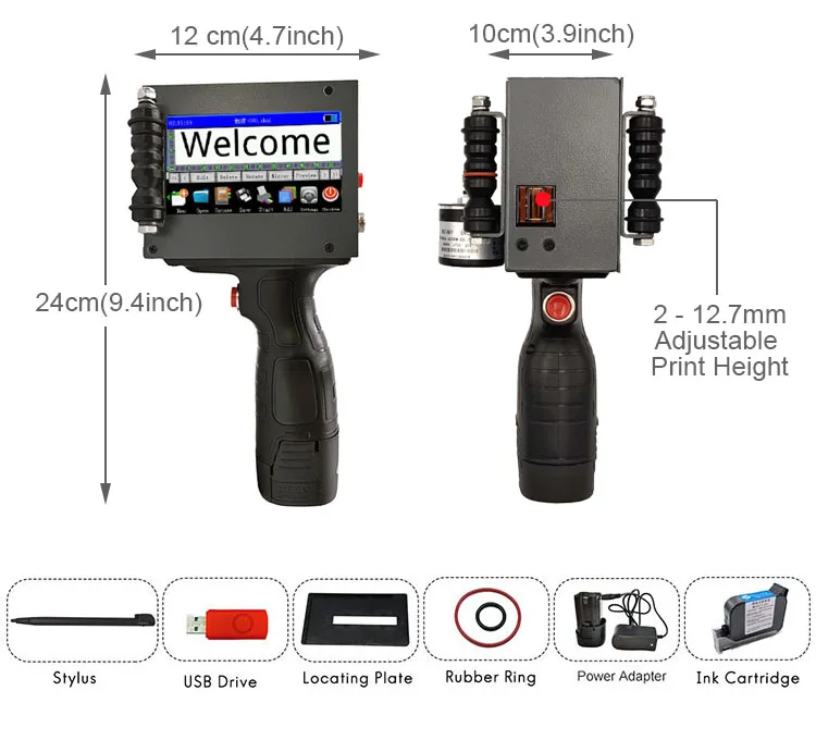 Oem Portable Lightweight Quick Drying Hand Held Batch Number Handheld ...