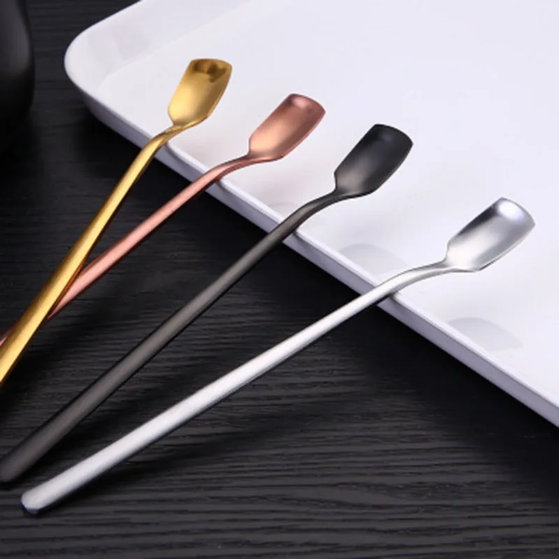 2021 Custom Mini Small Long Handled 304 Stainless Steel Rose Gold ...