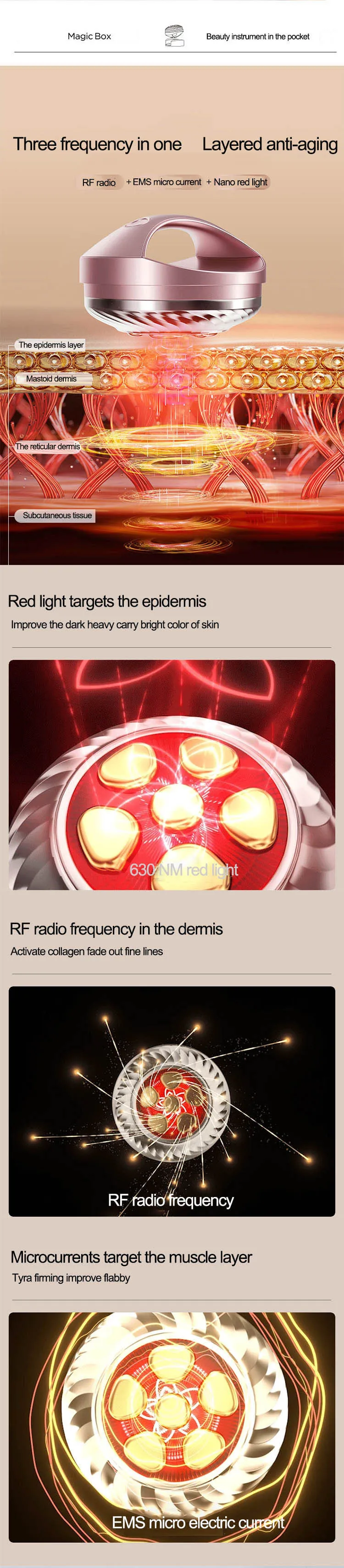 2022 Portable Home Rf Ems Beauty Equipment Massager Facial Device ...