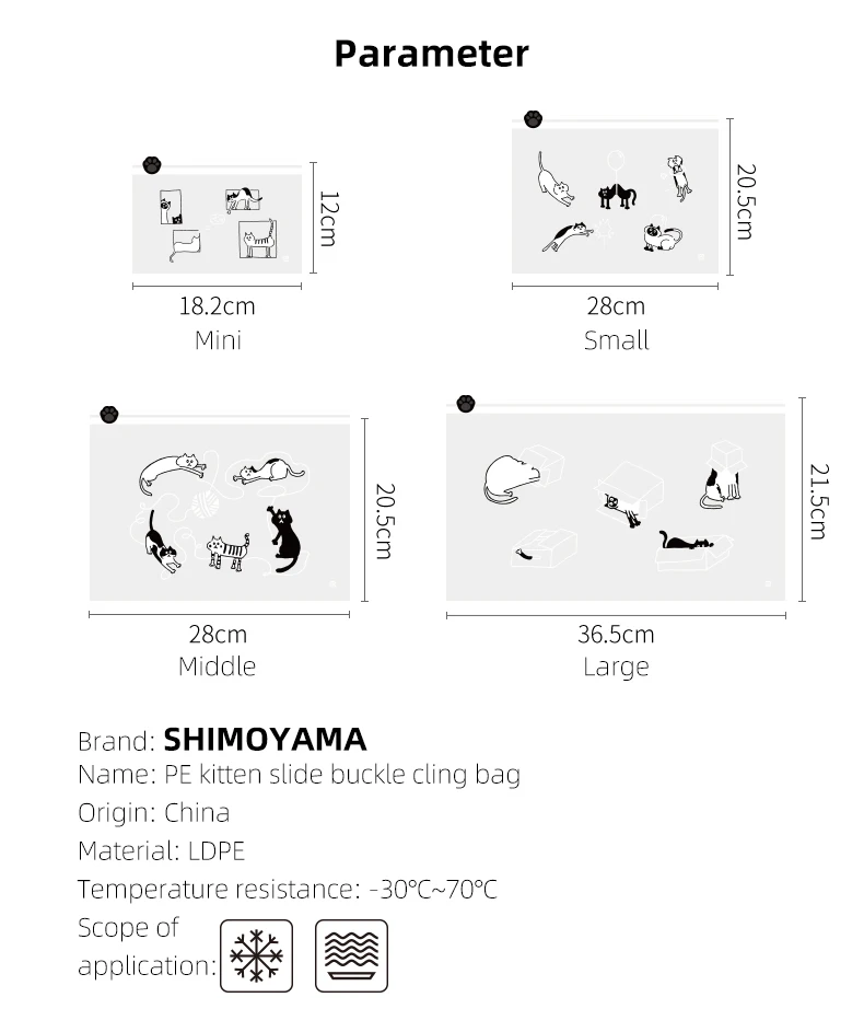 For SHIMOYAMA Reusable Zip Lock Food Freezer Bags 20/30PCS Pack for Kitchen Food Storage ...