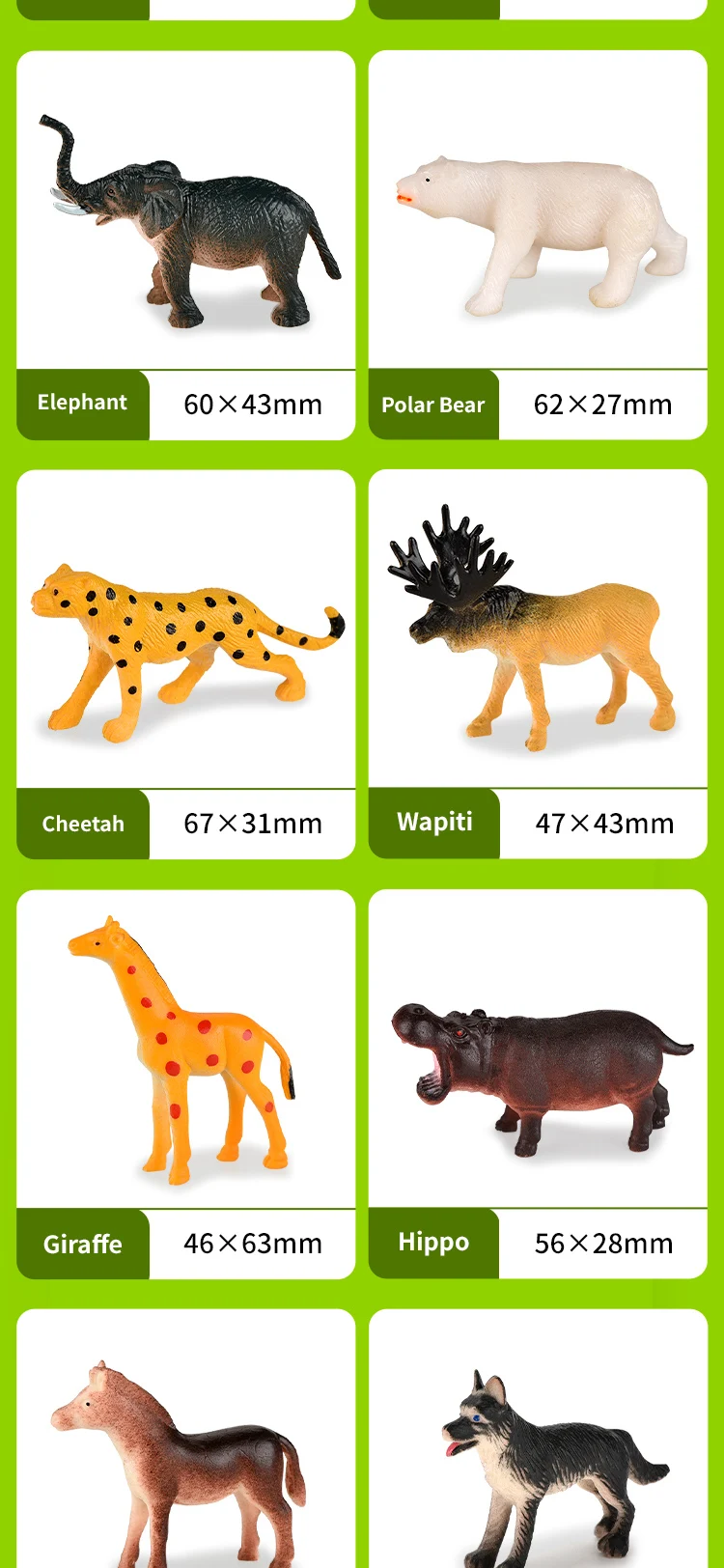 Learning Resources PVC Simulation Solid Plastic Model Lion Giraffe Wild ...