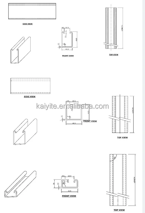 Solar Panel Strut Channel Unistrut C Channel Photovoltaic Support Roll ...