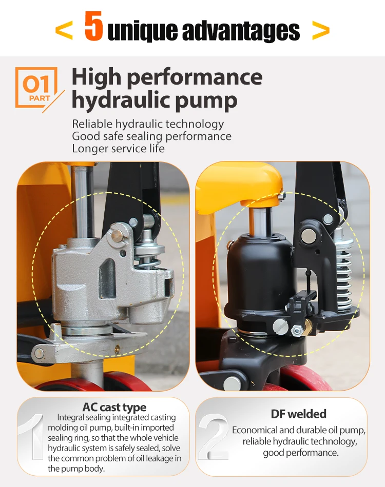 Hydraulic Pump Hand Pallet Truck - 2ton to 3ton Capacity