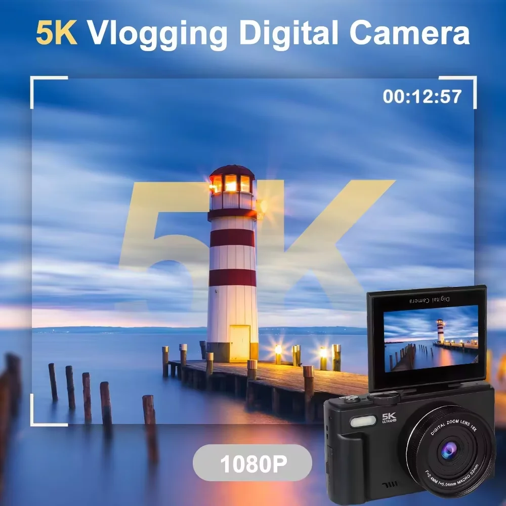 5K Wifi Mini Digital Camera - Perfect for Photography & Videography