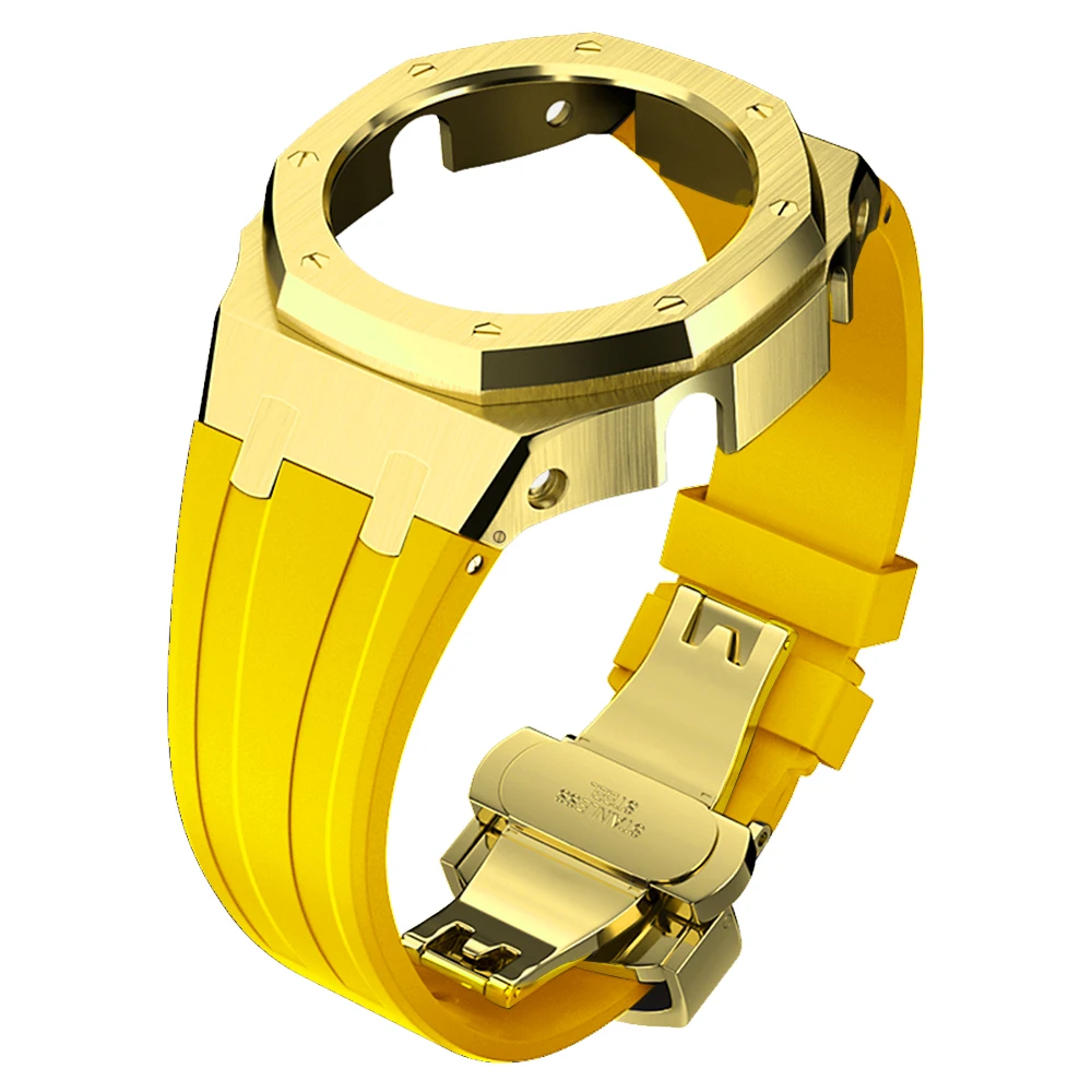 For Gshock Ga2100 Oak Rubber Watch Band Accessories Metal Modification ...