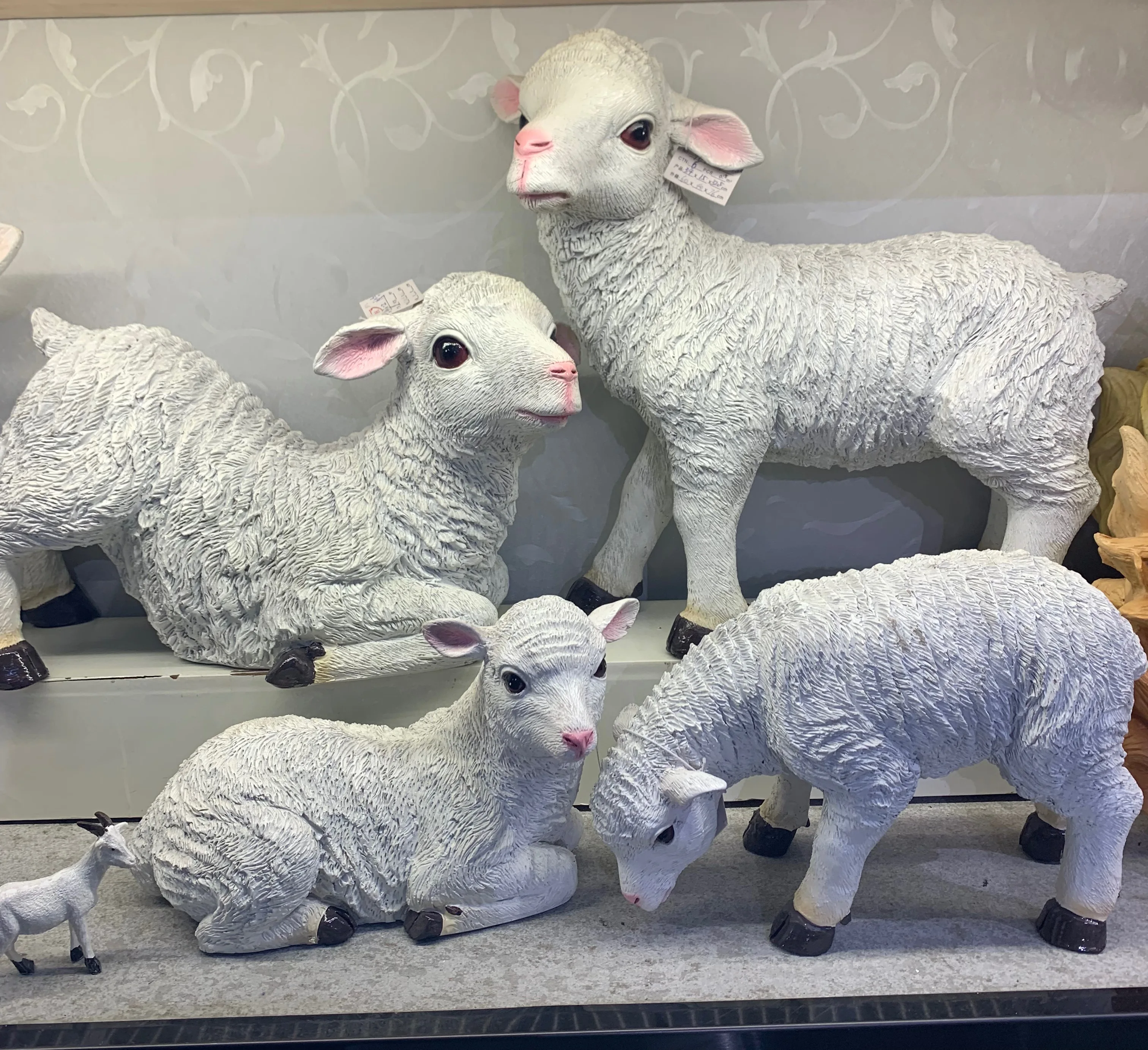 Wholesale Little Lamb Hot Sale Garden Realistic Goat Park Sculpture ...