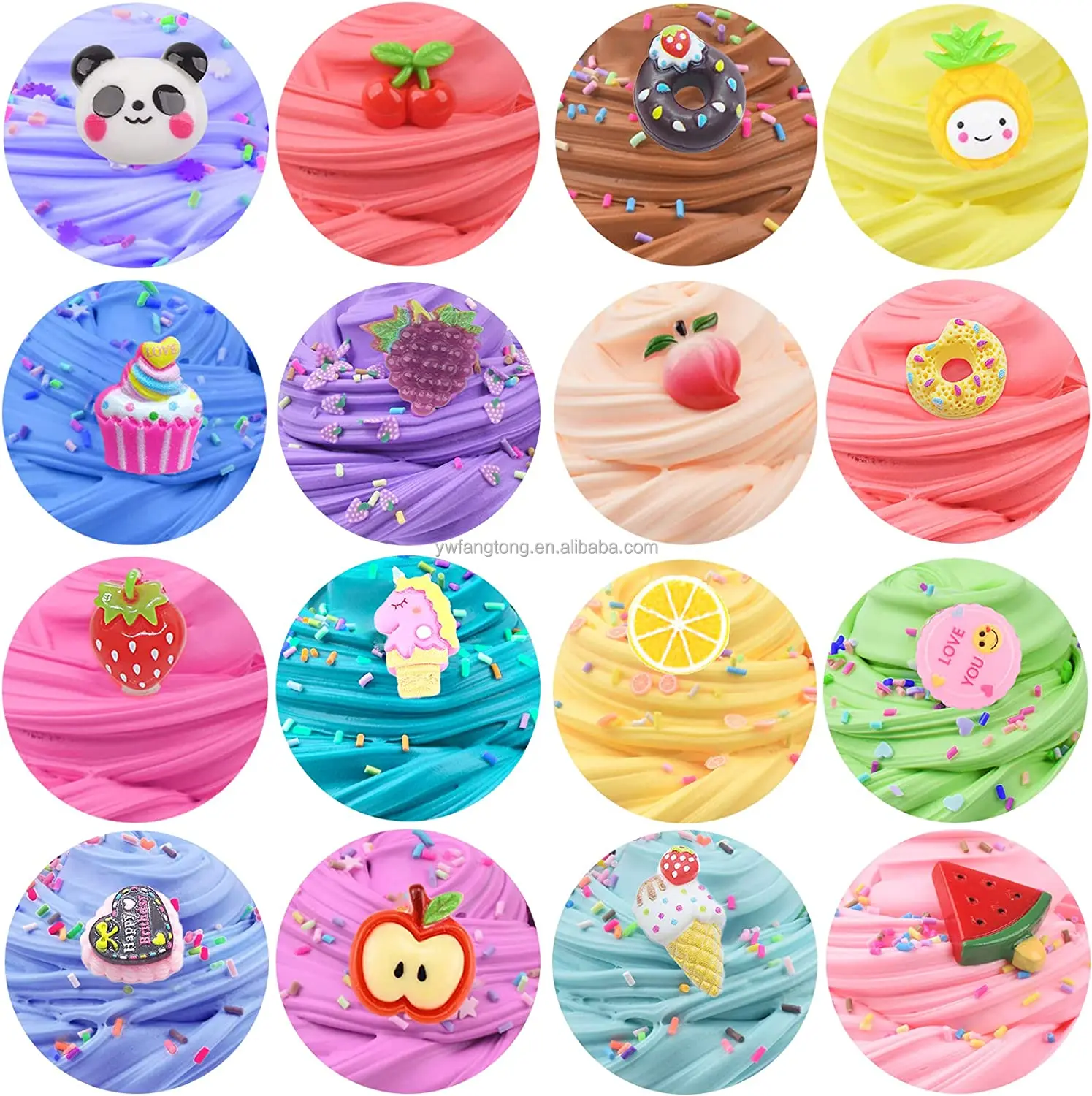 8 Pack Butter Slime Kit Soft Butter Candy Slime Kit Non-sticky Diy ...