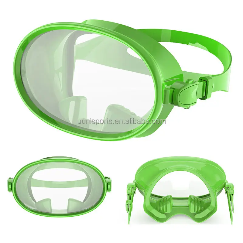 Classic Single Lens Dive Mask Silicone Comfort Fit Fog Free Tempered ...