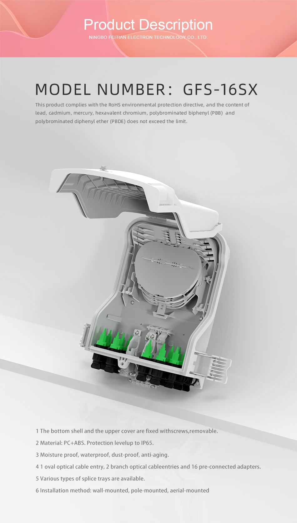 Feitian Ftth Terminal Nap Box With 1x16 Splitter 16 Core Optical ...