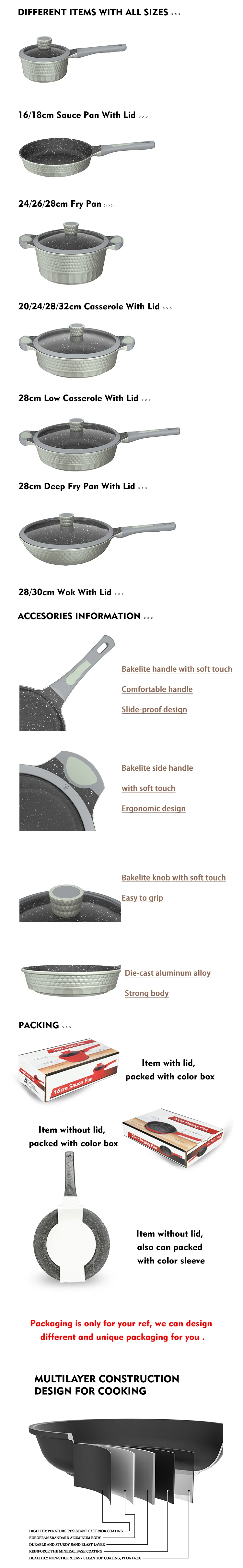 Besco Oem 3d Series Cast Aluminium Cookware Sets Non Stick Restaurant ...