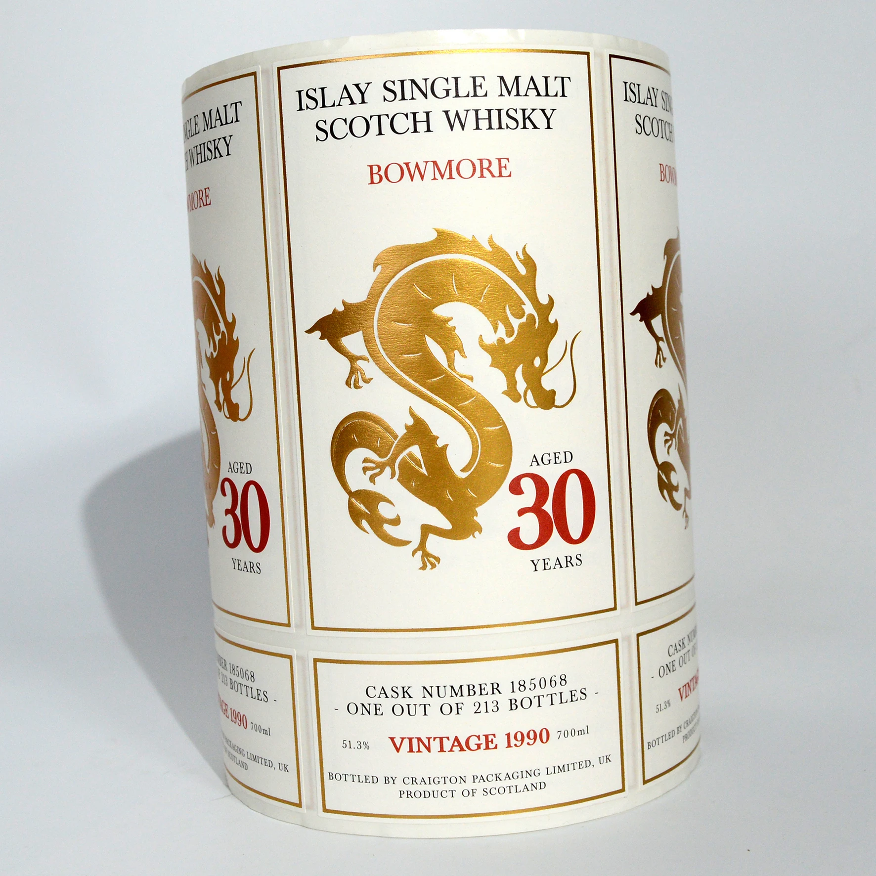 Premium Textured Paper Wine Bottle Label - Waterproof & Customizable