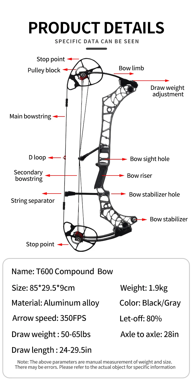 Compound Bow T600 Outdoor Sports Composite Archery Hunting Shooting ...