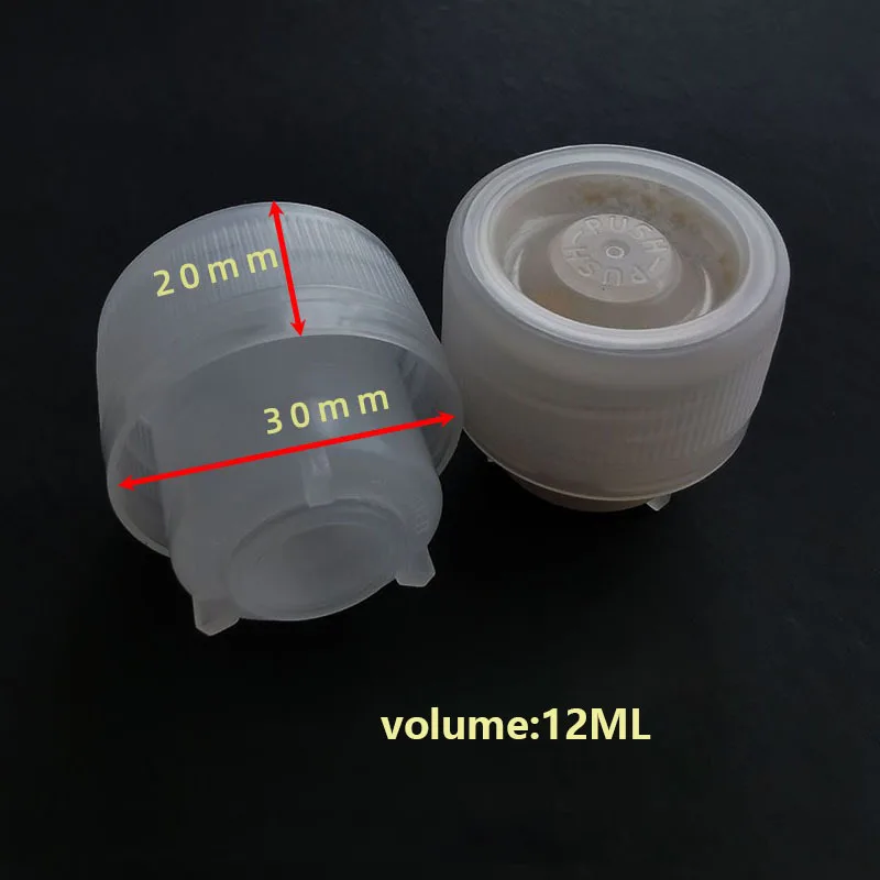 Juice Powder Press-type Dispenser Bottle Cap Clear Plastic Easy Pulling ...