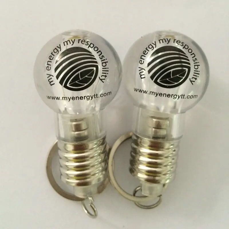 Portable Acrylic Bulb Shape Led Keychain,Glow Keychain,Light Up Keyring ...
