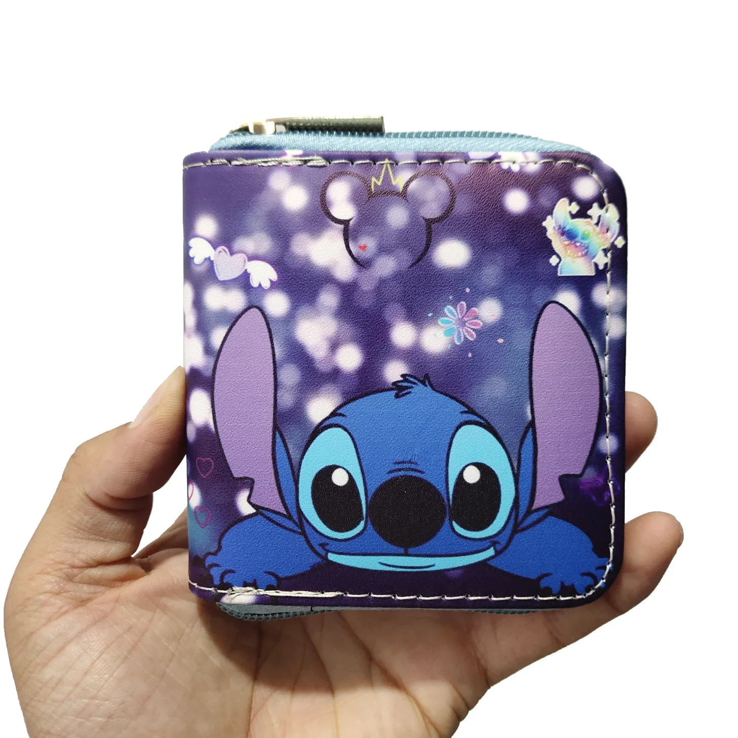 Stitch Cute Cartoon Wallets Cross Stitch Wallet Stitch Women Short ...