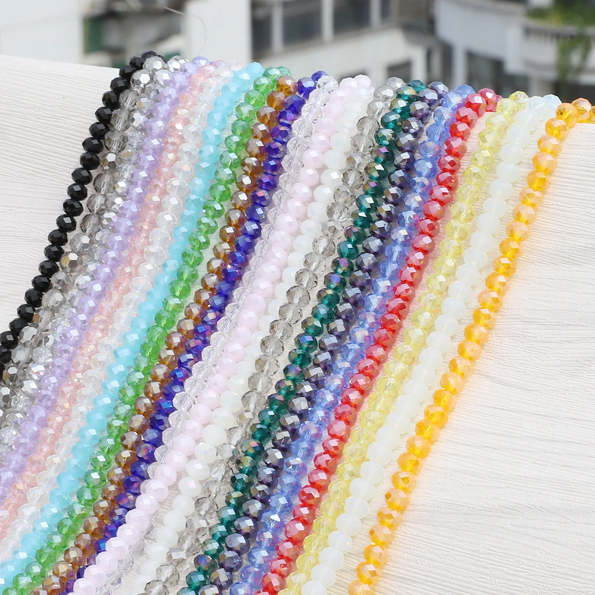 2mm Glass Beads Colorful Crystal Wheel Beads Crystal Glass Beads for ...