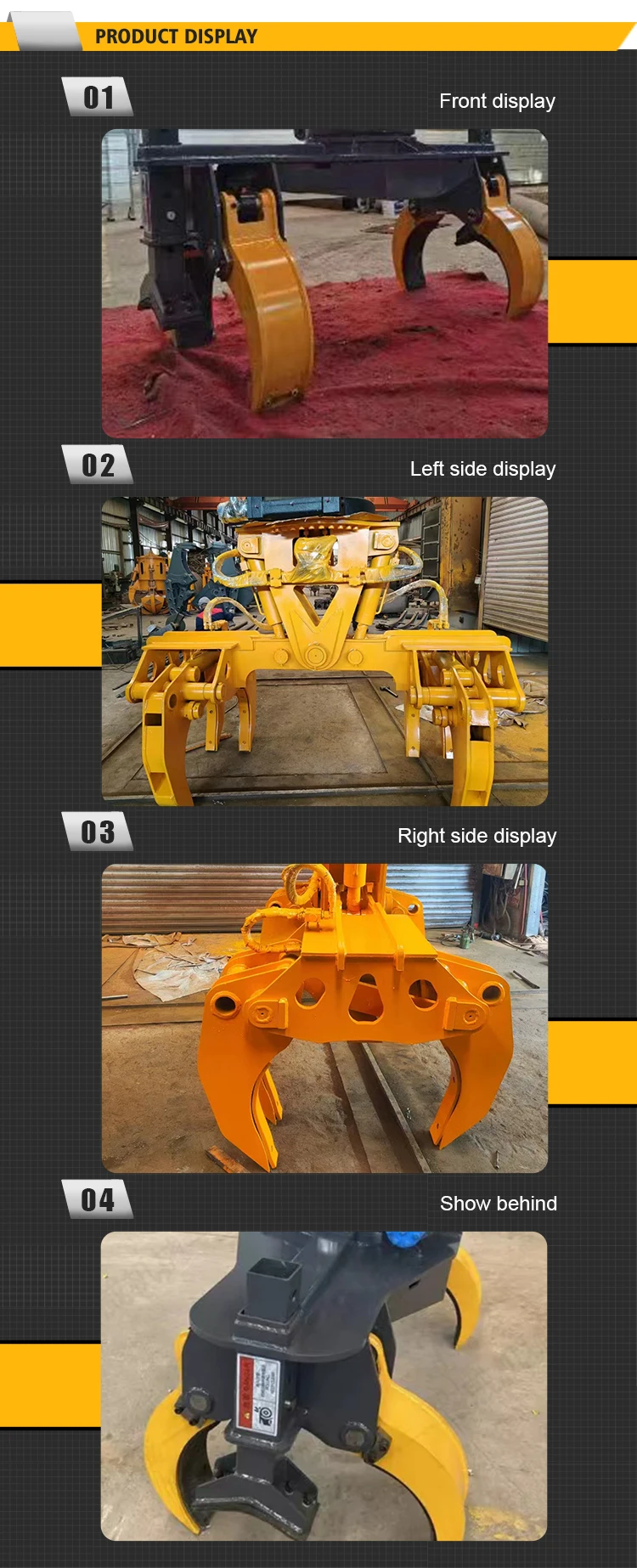 Excavator Pole Grab Pipe Grapples - Durable & Efficient