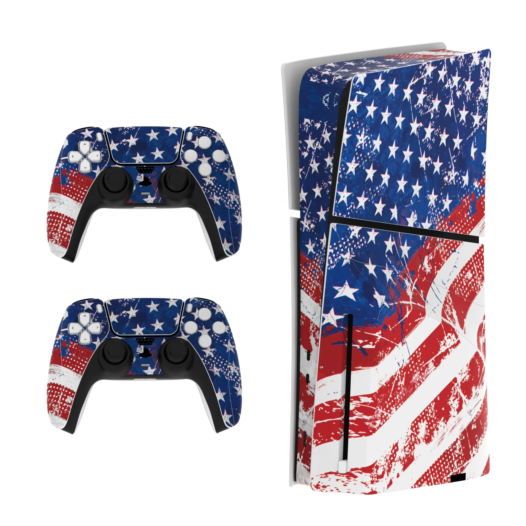 For PS5 Slim Disc Console Wrap - Protective Skin with Controller Decal ...